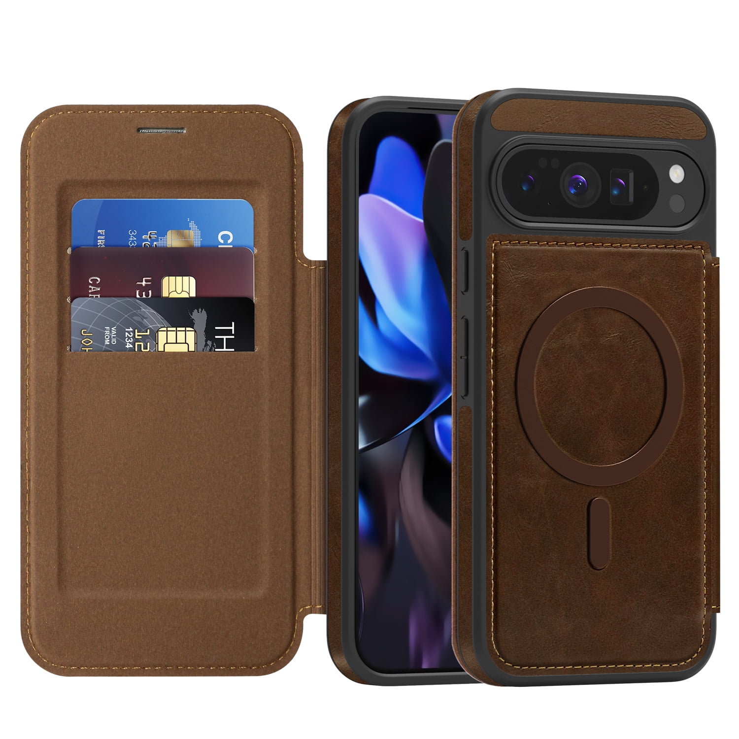 ELEHOLD Magnetic Wallet Case For Google Pixel 10 Pro XL, RFID Blocking ...