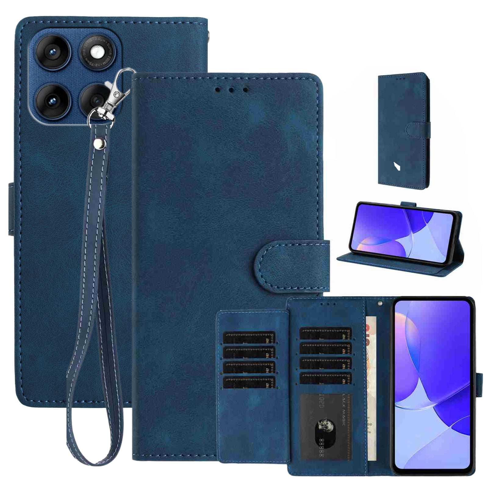 ELEHOLD For Motorola Moto G 5G (2025) Flip Wallet Case - Shockproof ...