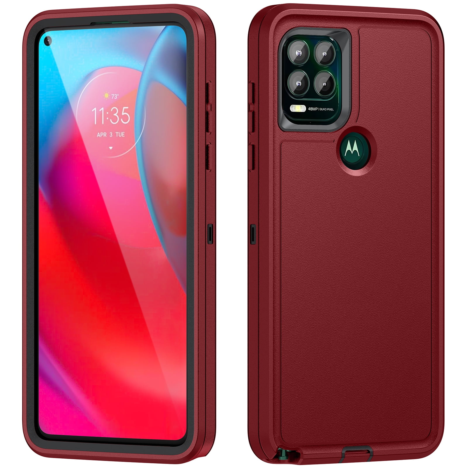 ELEHOLD for Motorola Moto G Stylus 5G 2021 Rugged Hybrid Case Military ...