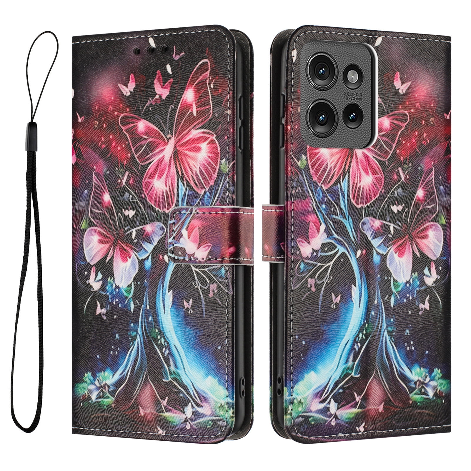 ELEHOLD For Motorola Moto G Stylus 5G (2025) Floral Embossed PU Leather ...