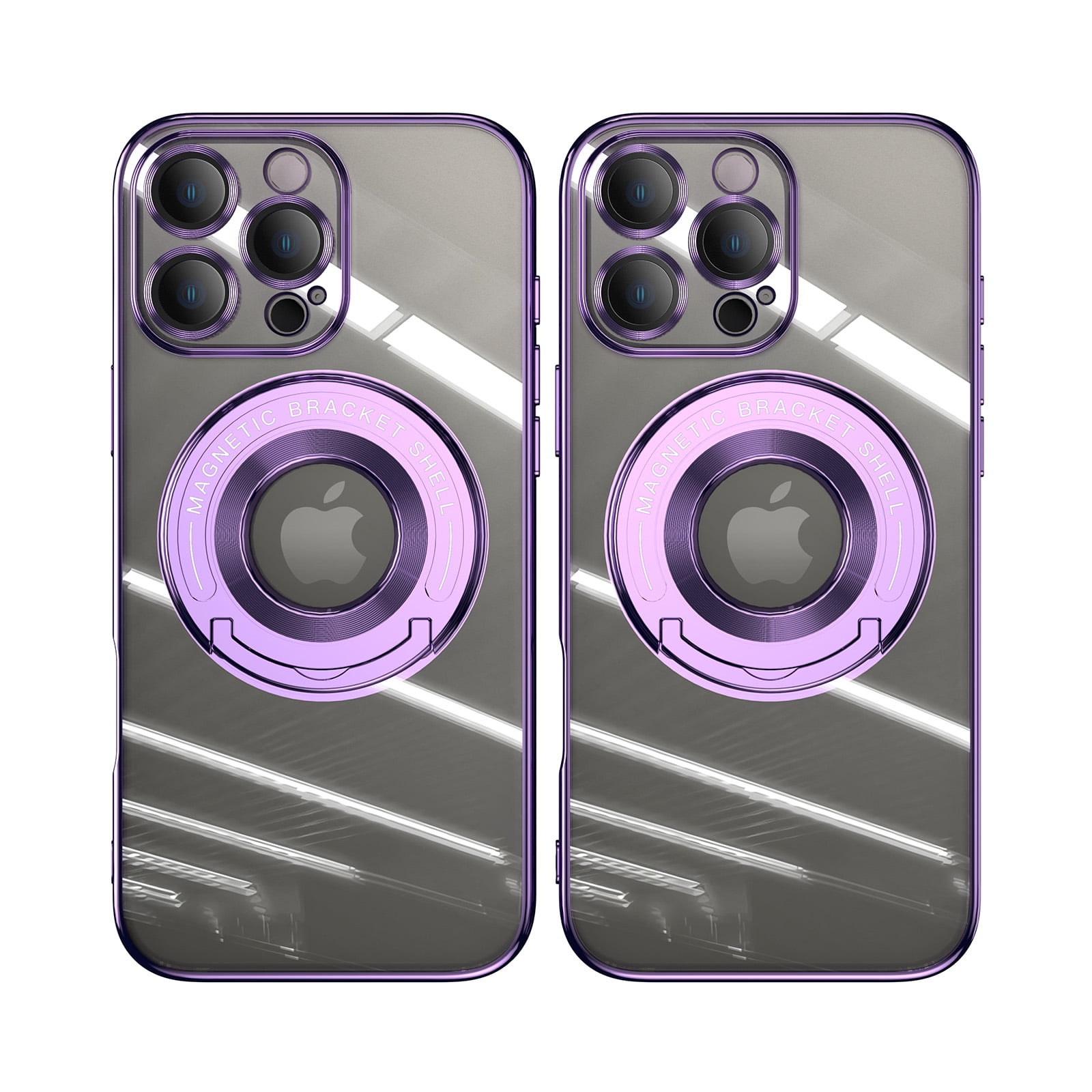 ELEHOLD Plating Case for iPhone 16 Pro Max,Transparent Clear Back ...
