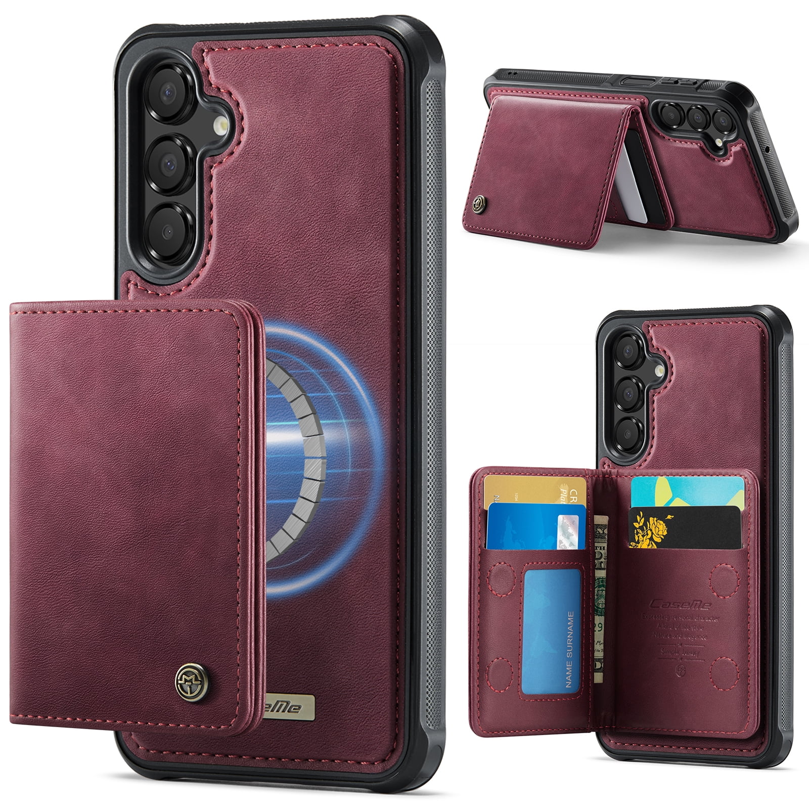ELEHOLD Premium Leather Shockproof Magnetic 2-in-1 Case with Detachable ...