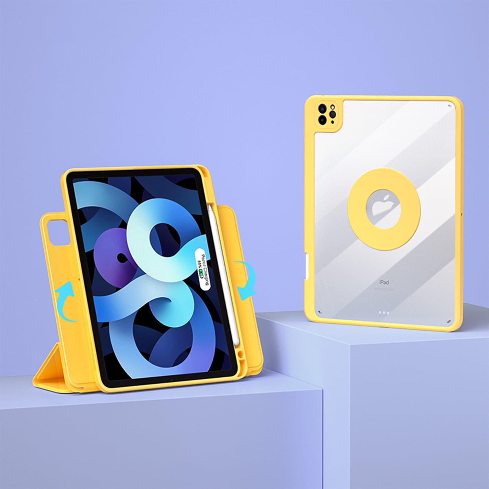 ELEHOLD Rotating Case for For Apple iPad 10th Gen with Pencil Holder ...