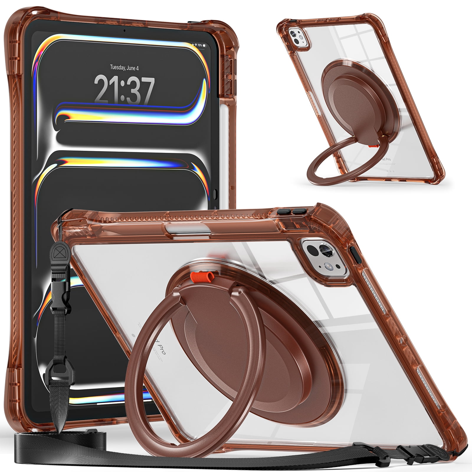ELEHOLD Rotating Shockproof Case For iPad Pro 11 2024 Full Body ...