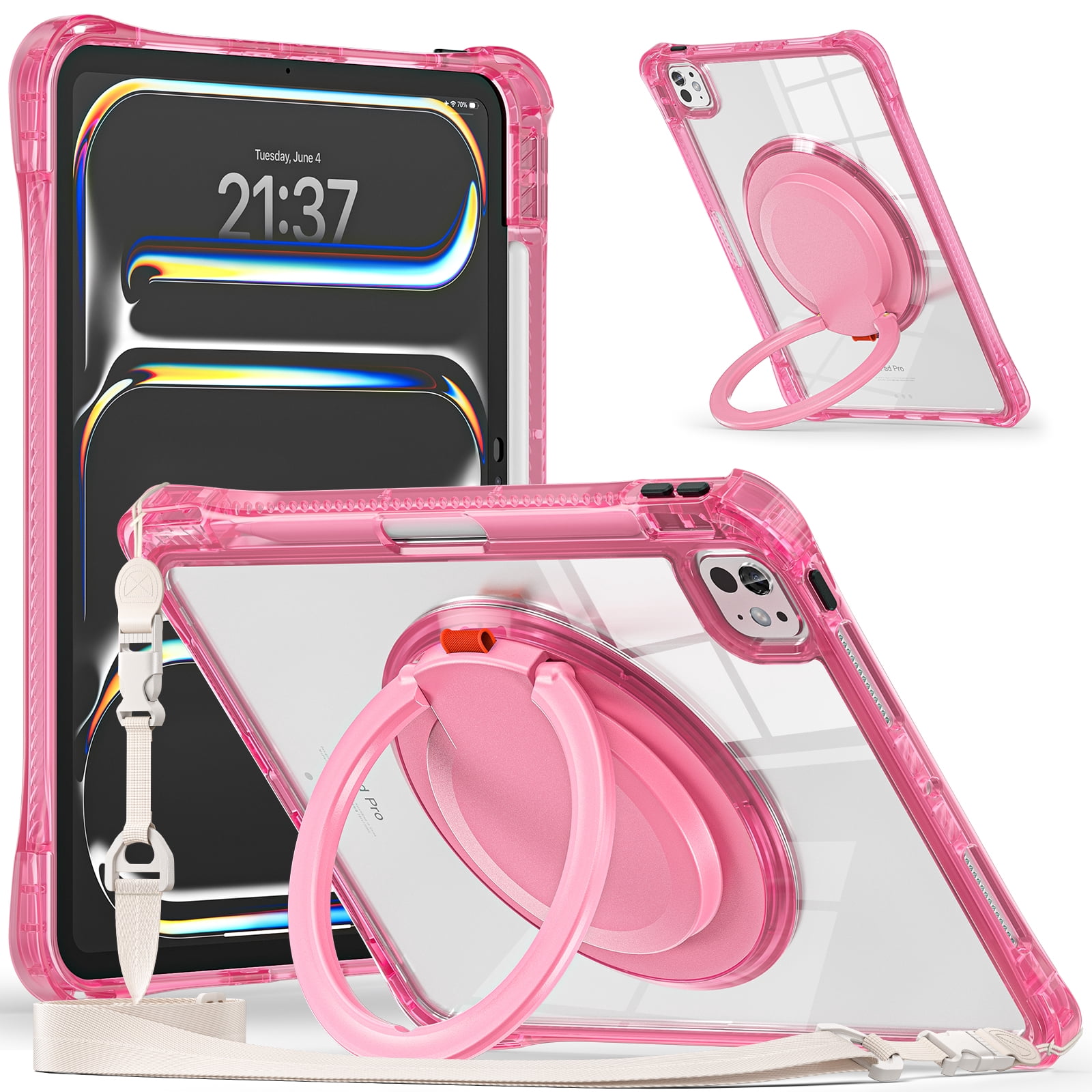 ELEHOLD Rotating Shockproof Case For iPad Pro 13 2024 Full Body ...
