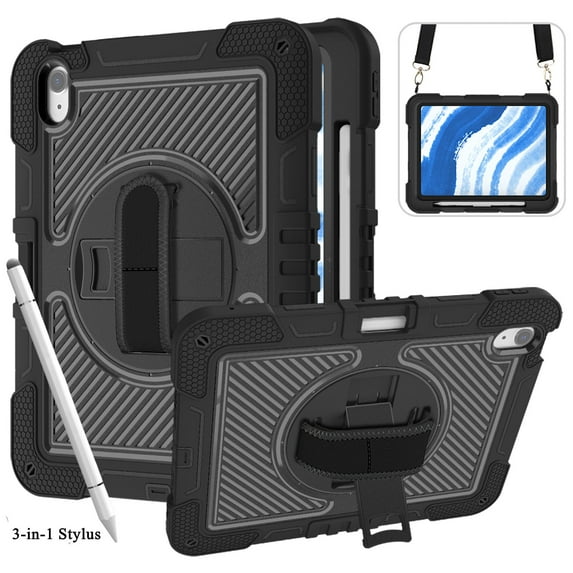 ELEHOLD Rugged Case For Apple iPad 11th(A16) 2025 With 3-in-1 Stylus ...