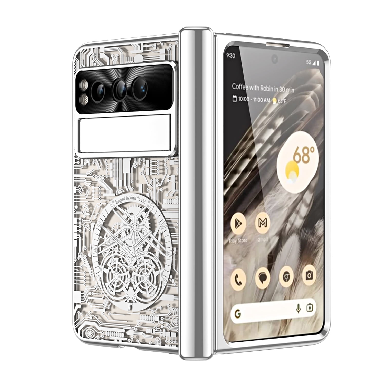 ELEHOLD Rugged Case for Google Pixel Fold 2023,Hinge Protection with ...