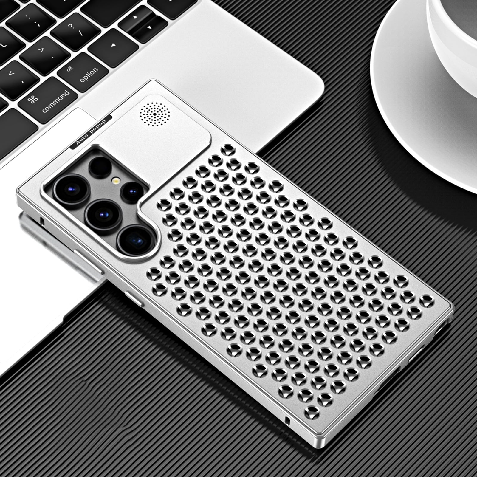 ELEHOLD Rugged Case for Samsung Galaxy S24 Ultra Aluminum Alloy Metal ...