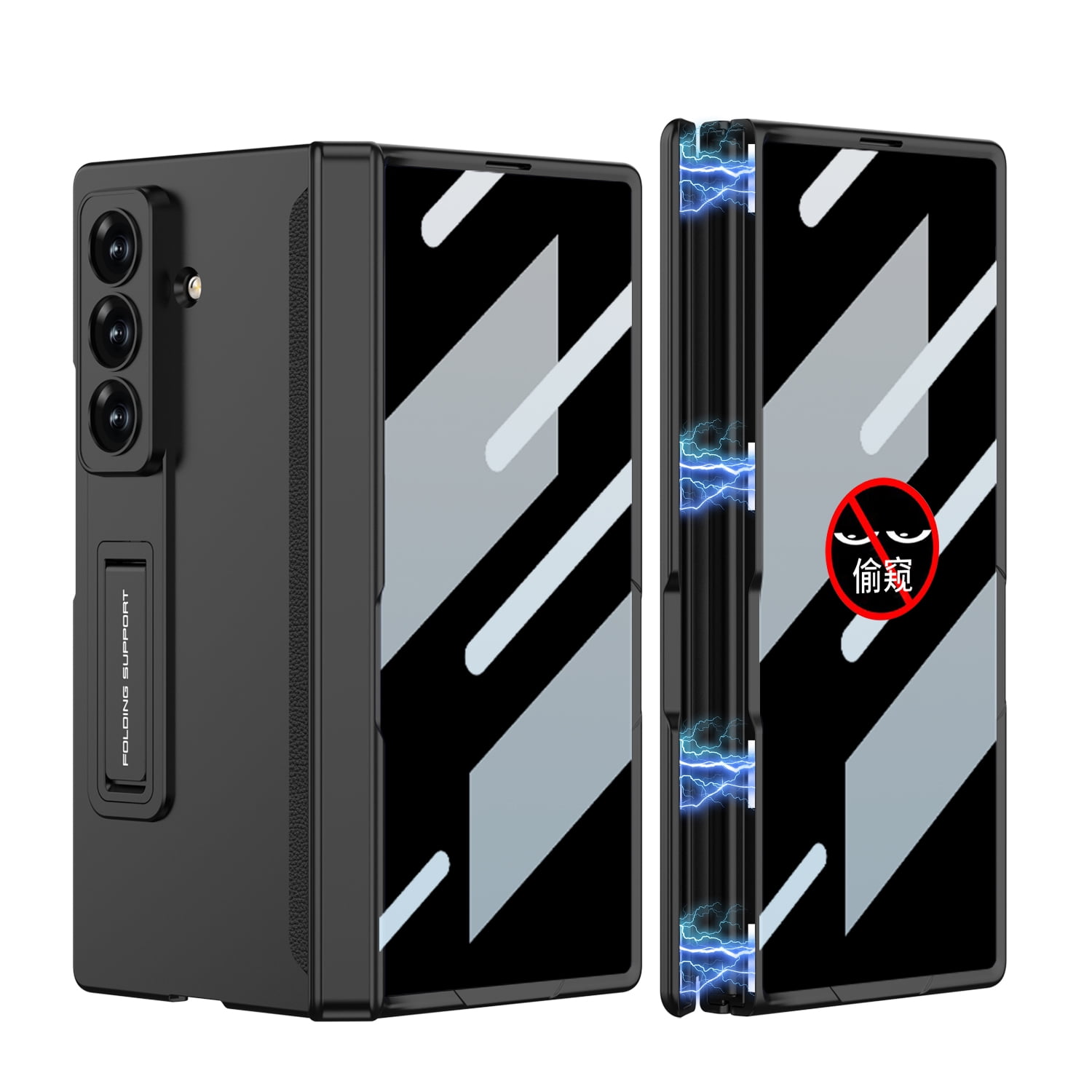 ELEHOLD Rugged Case for Samsung Galaxy Z Fold 7 With Front Privacy ...