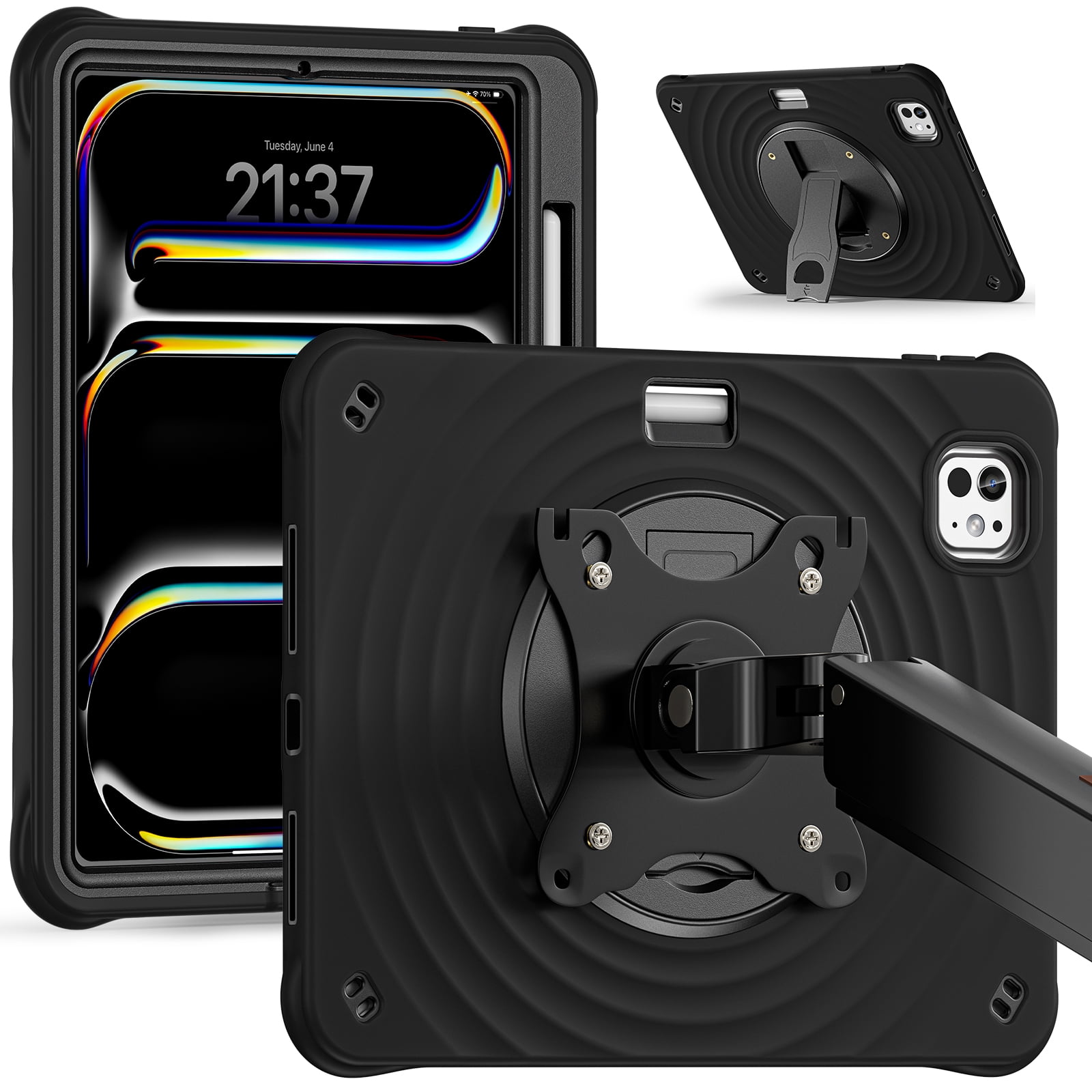 ELEHOLD Rugged Case for iPad Pro 13 2024, VESA Mount Compatible , 3 ...