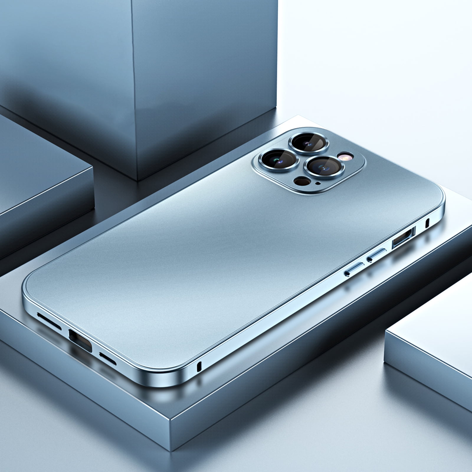 ELEHOLD Rugged Case for iPhone 12 Pro Metal Alloy Bumper Matte Frosted ...