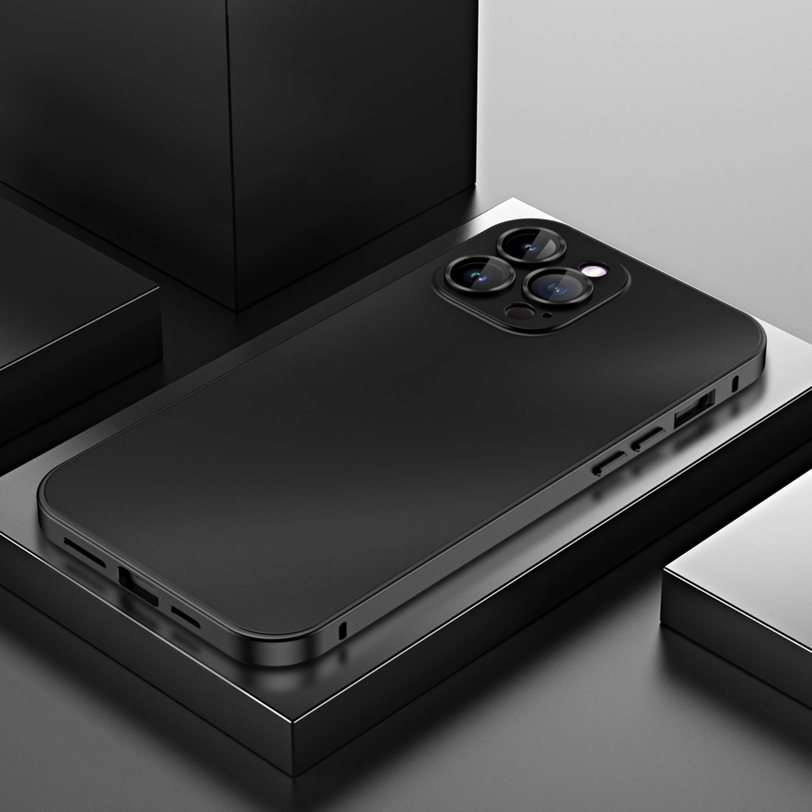 ELEHOLD Rugged Case for iPhone 13 Pro Metal Alloy Bumper Matte Frosted ...