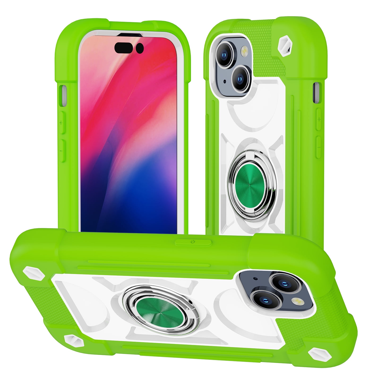 ELEHOLD Rugged Case for iPhone 15 6.1 Inch Case, with 360° Rotation ...