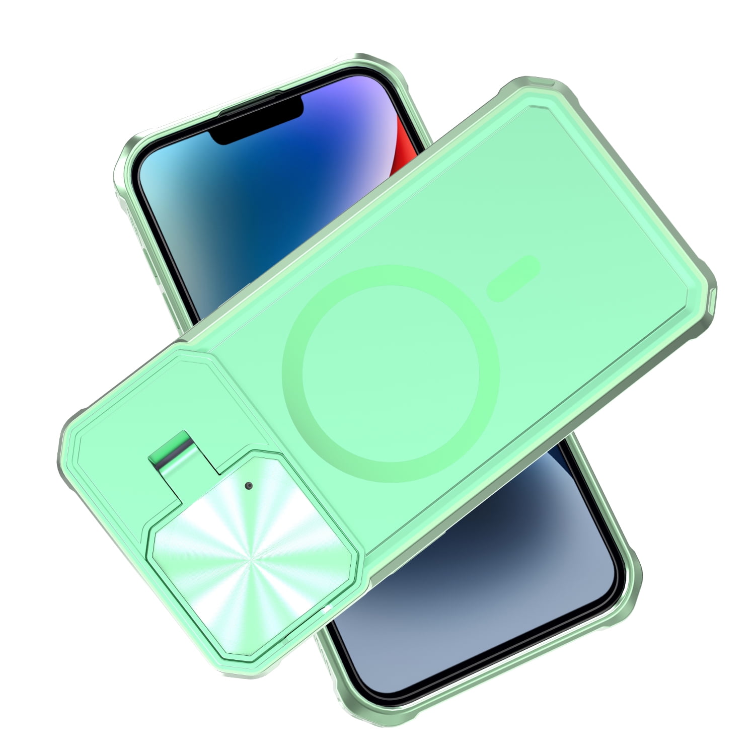 ELEHOLD Rugged Case for iPhone 15 6.1 Inch with Folding Camera Lens ...