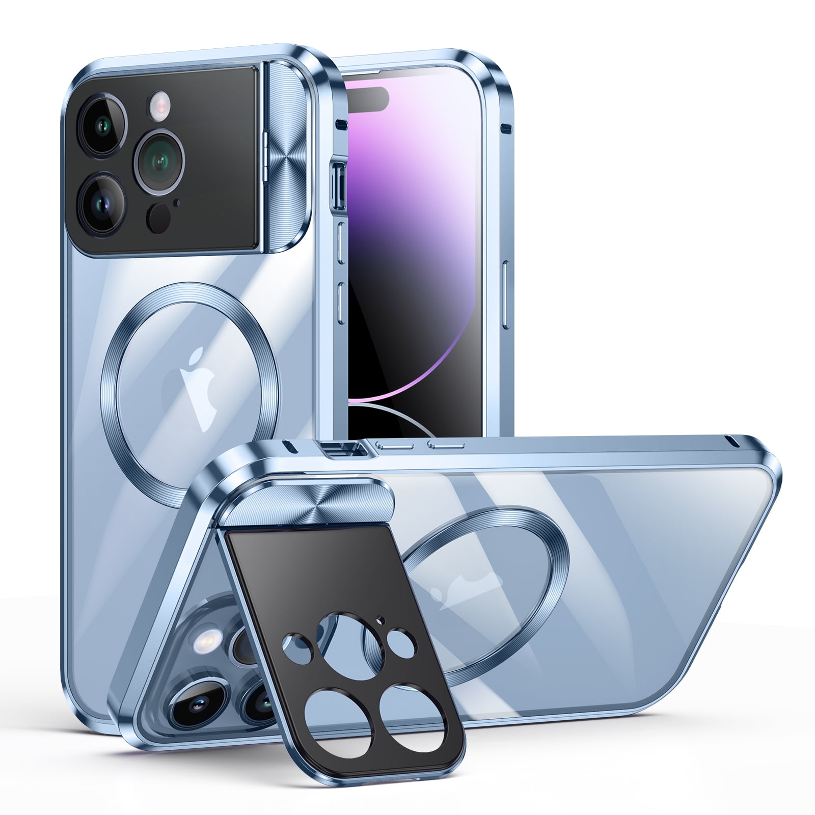 ELEHOLD Rugged Case for iPhone 15 Pro Metal Aluminium Alloy Frame Case ...