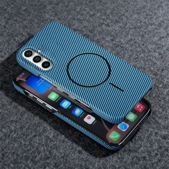 ELEHOLD For Samsung Galaxy A56 5G Mag Safe Case, Carbon Fiber Texture ...