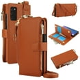 ELEHOLD For Samsung Galaxy Note 20 Phone Case Leather Crossbody Zipper ...