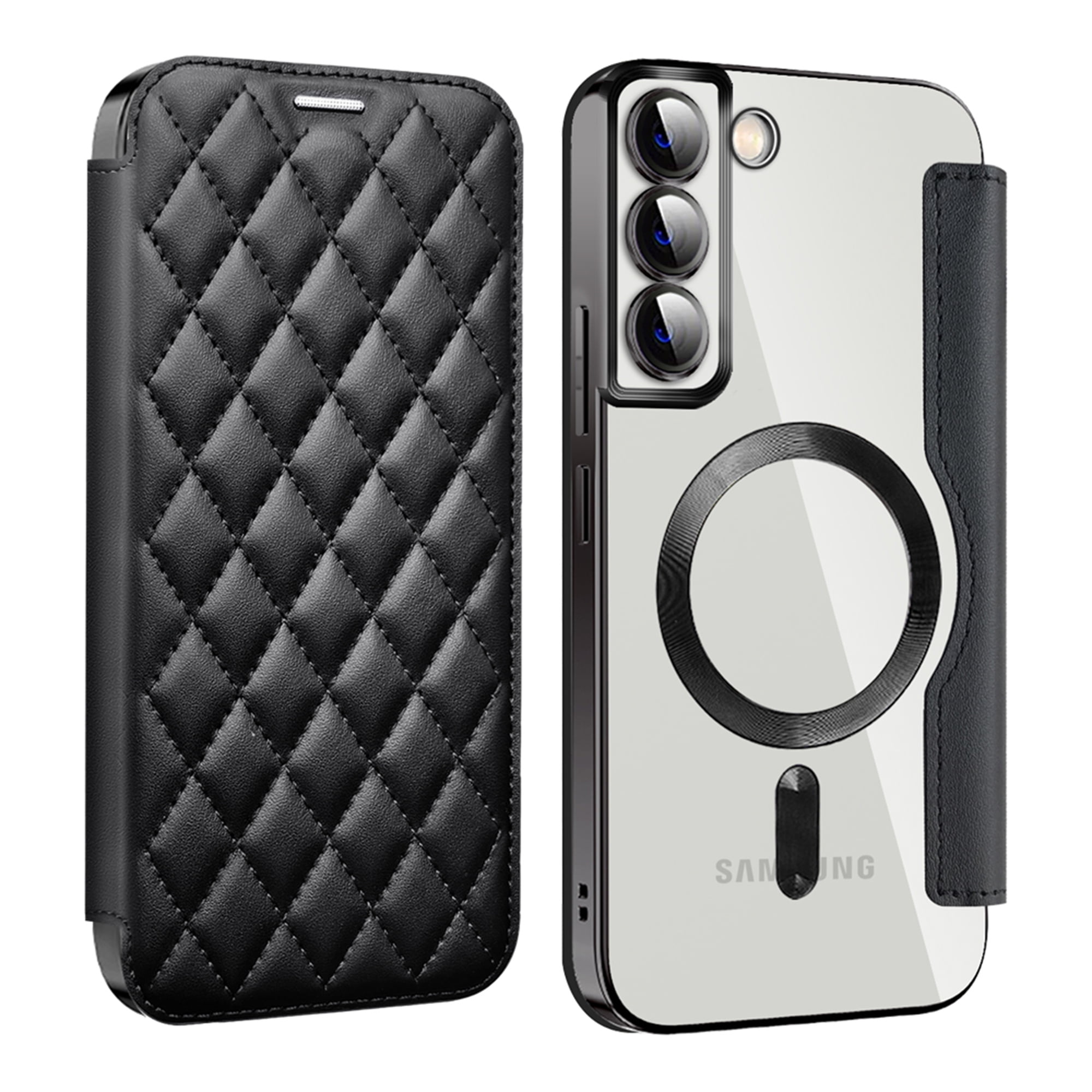 ELEHOLD for Samsung Galaxy S23 Plus Case Flip Folio Built-in Card ...