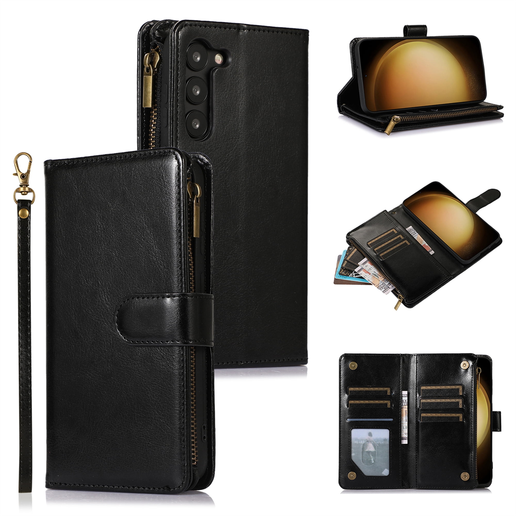 ELEHOLD for Samsung Galaxy S24 Ultra Wallet Case with 9 Card Holders ...