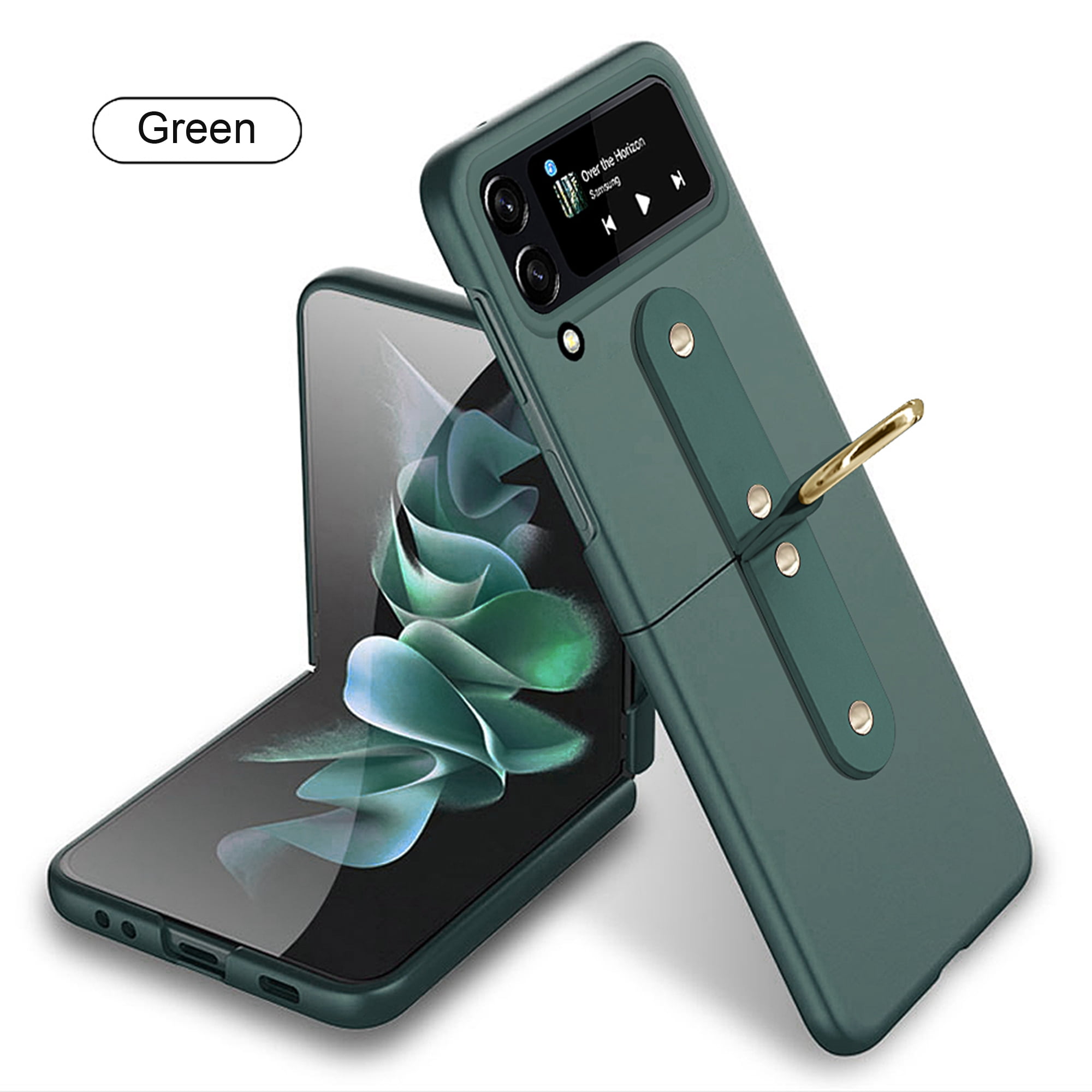 ELEHOLD for Samsung Galaxy Z Flip 4 2022 Slim Fit Case with Metal Ring ...