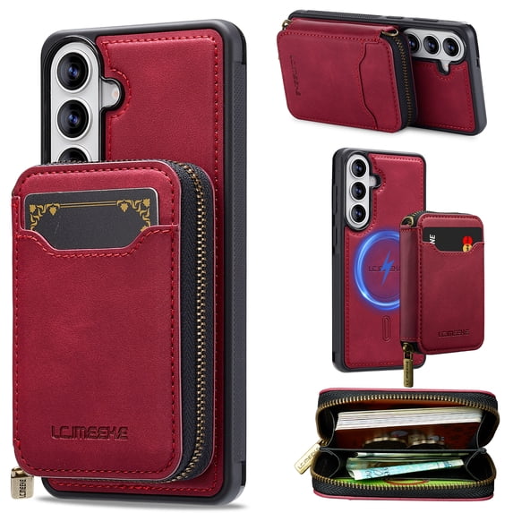 ELEHOLD Shockproof RFID Blocking Leather Wallet Magnetic Case ...