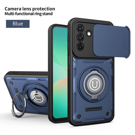 ELEHOLD Shockproof Rugged Magnetic Ring Kickstand Protective Phone Case ...