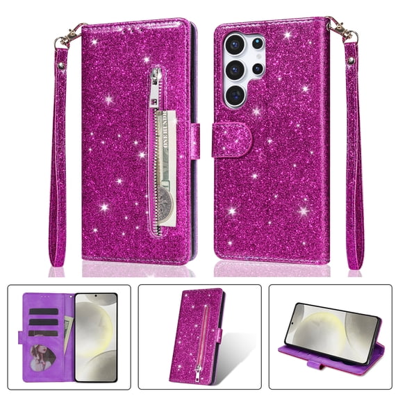 ELEHOLD Stylish Flip Wallet Case For Samsung Galaxy S26 Ultra,Bling ...