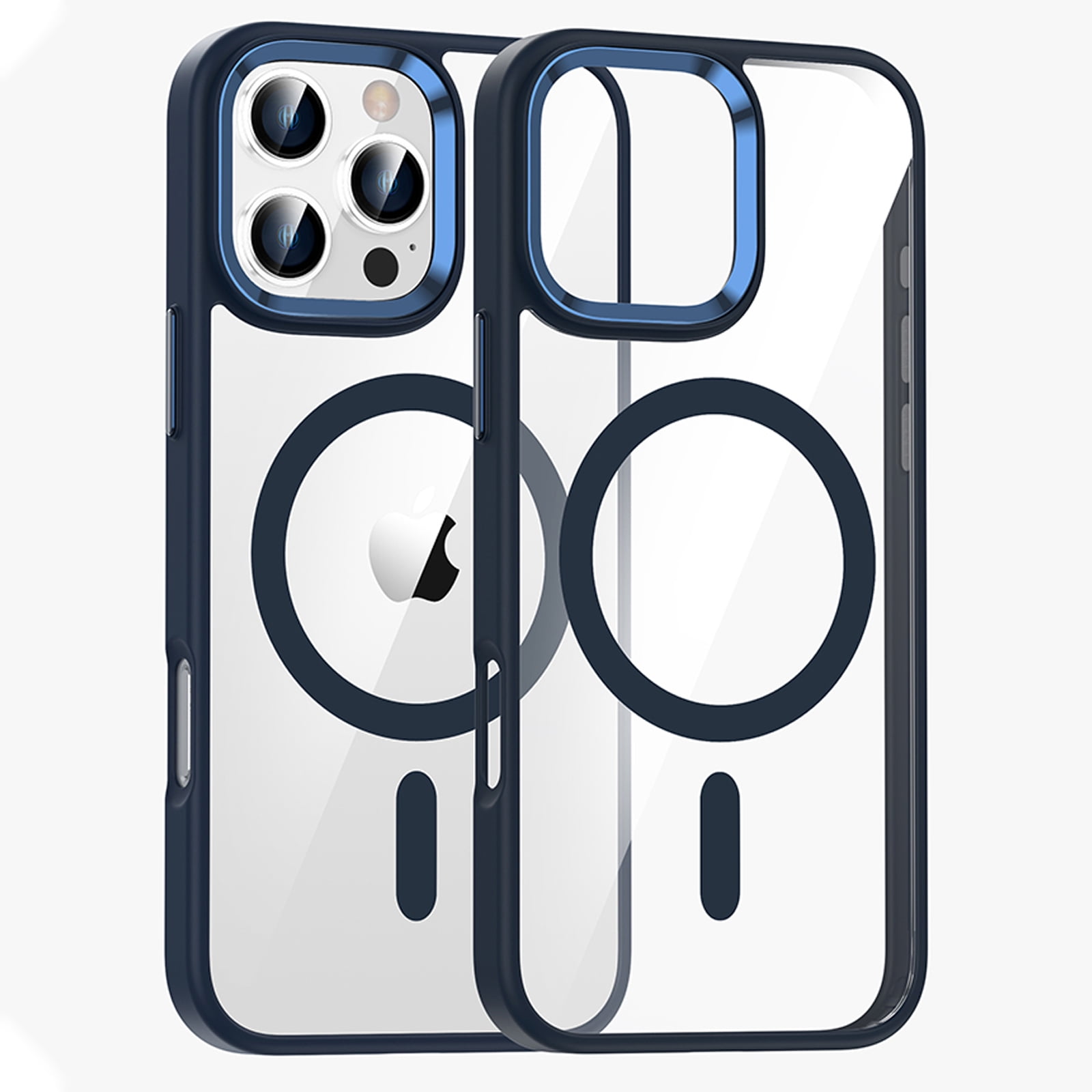 ELEHOLD Transparent Case For iPhone 16 Shockproof Magnetic Rugged Cover, MagSafe Compatible ...