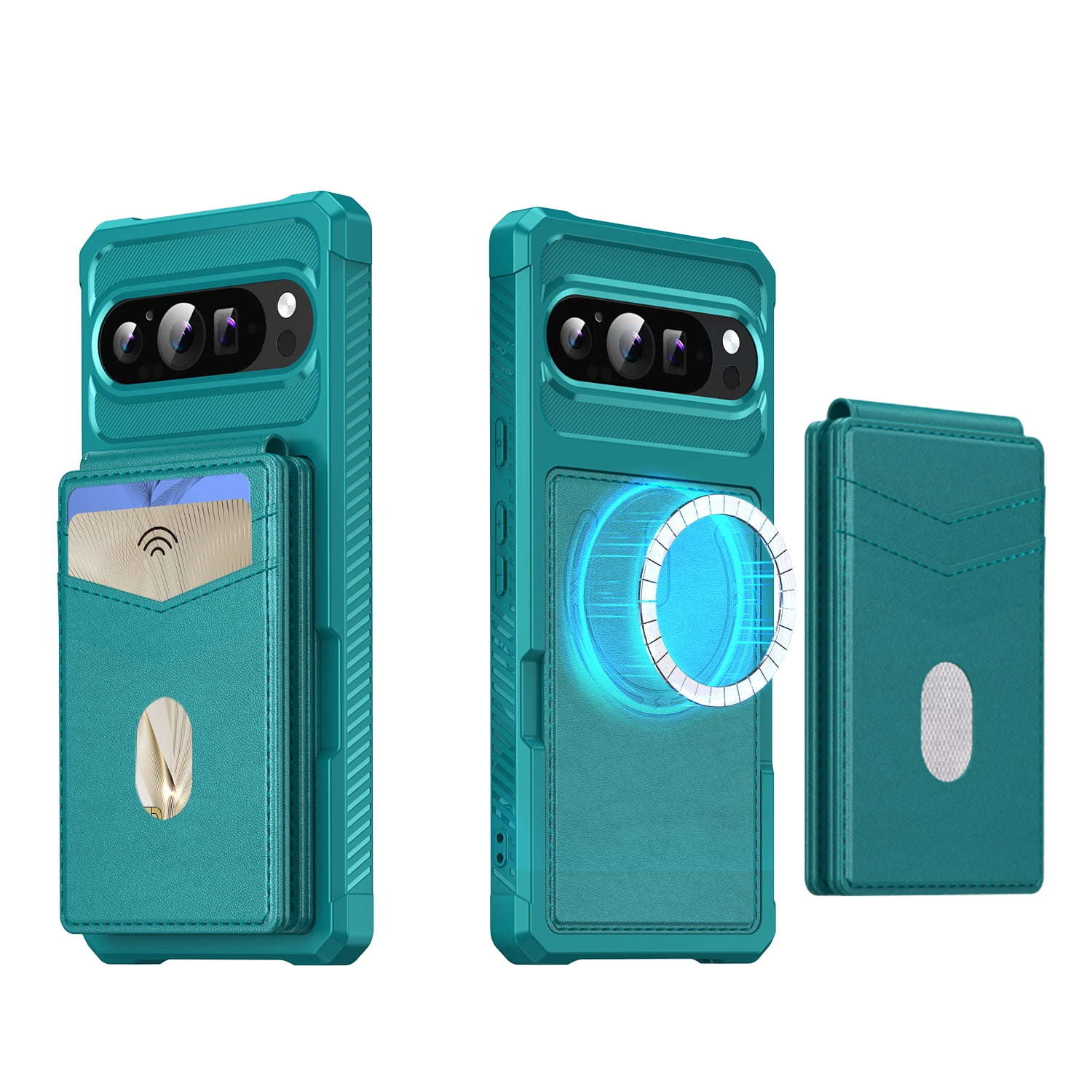 ELEHOLD Wallet Case for Google Pixel 9 Pro XL, 2-in-1 Magnetic Leather ...