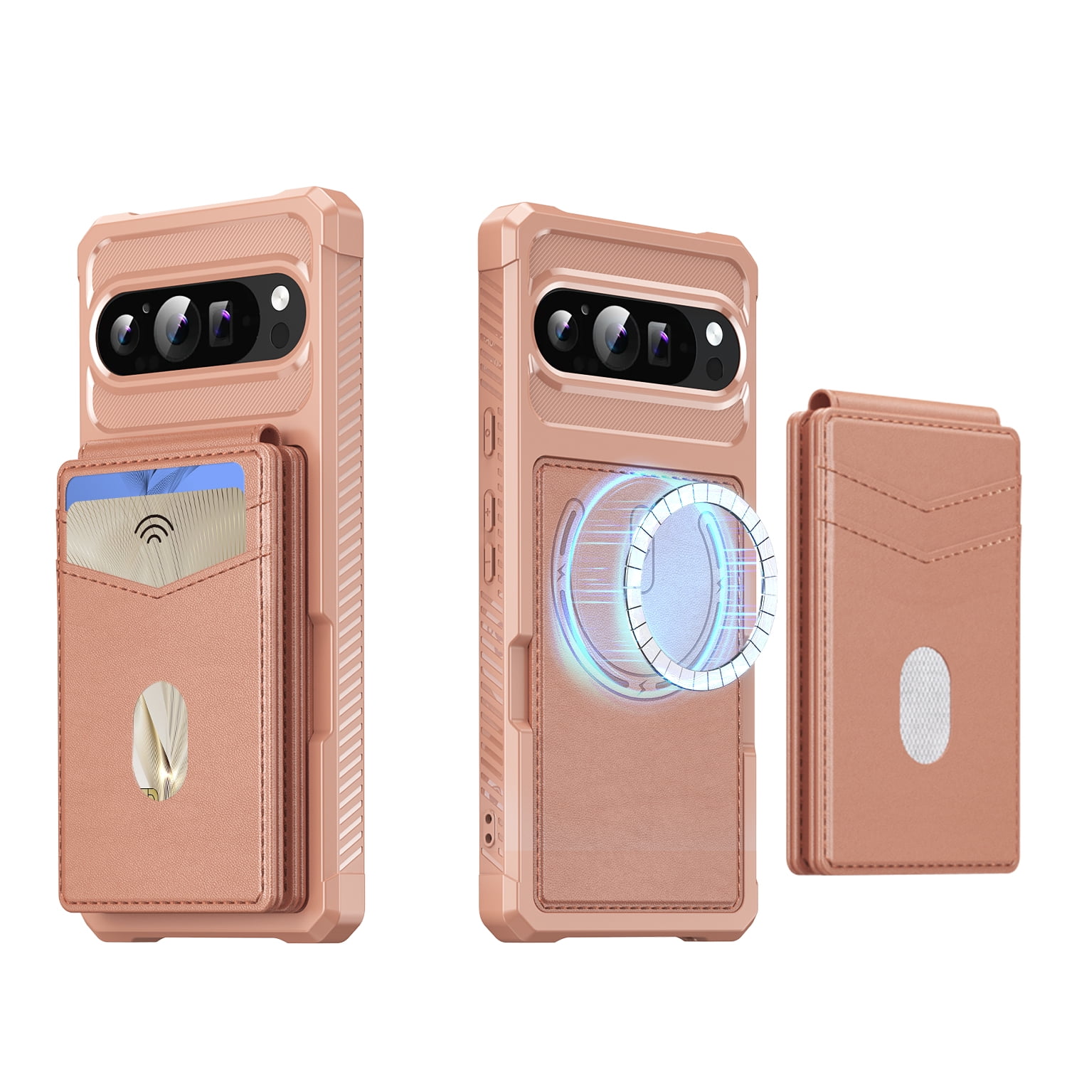 ELEHOLD Wallet Case for Google Pixel 9 Pro XL, 2-in-1 Magnetic Leather ...