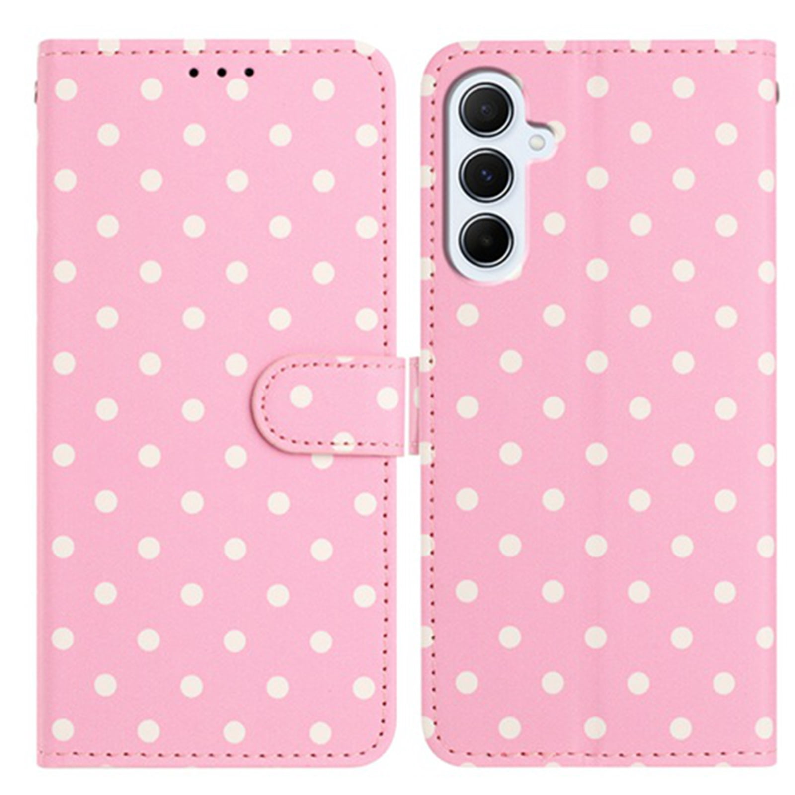 ELEHOLD Wallet Case for Samsung Galaxy A16 5G, Polka Dot Leather Phone ...