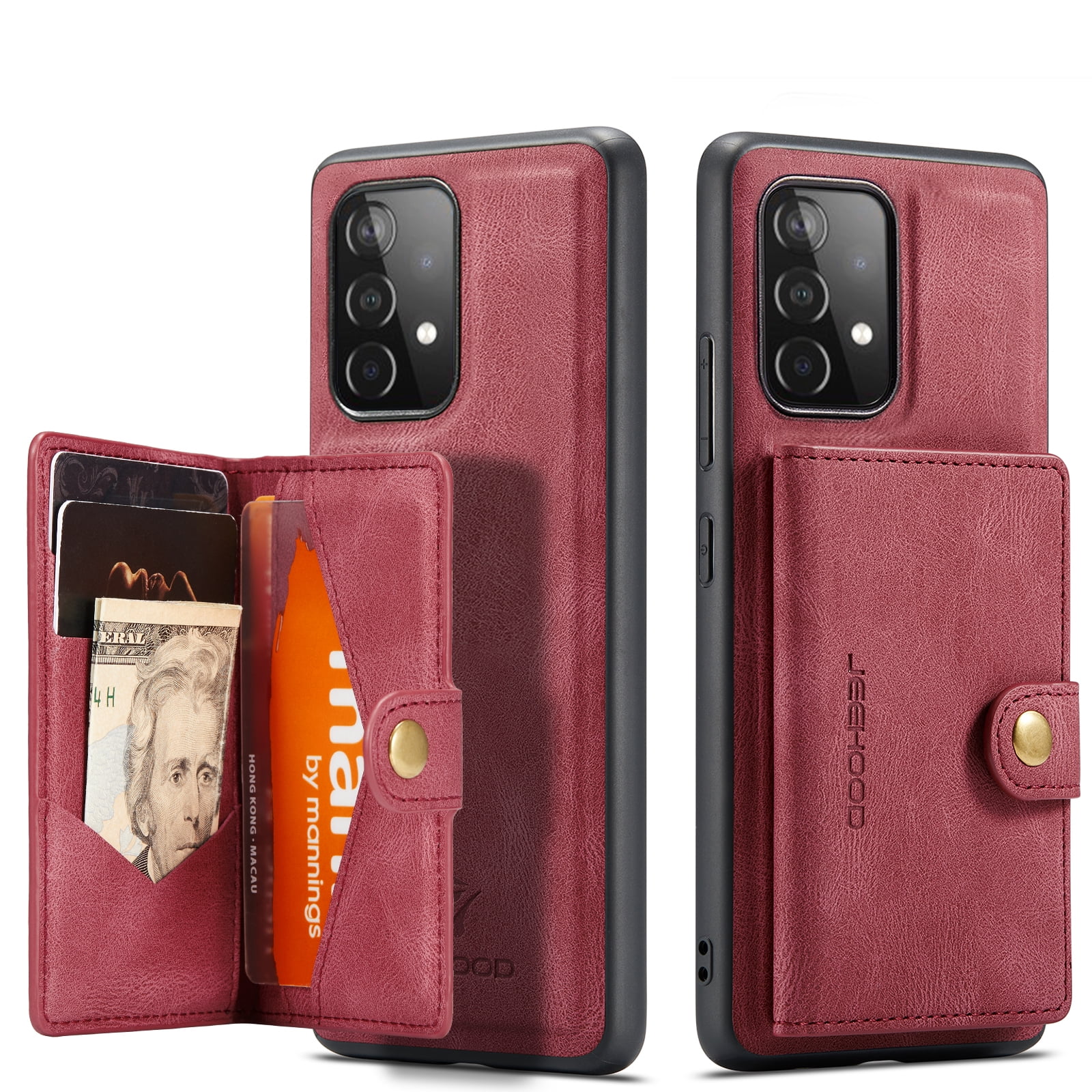 ELEHOLD Wallet Case for Samsung Galaxy A54 5G,Magnetic Removable Card ...