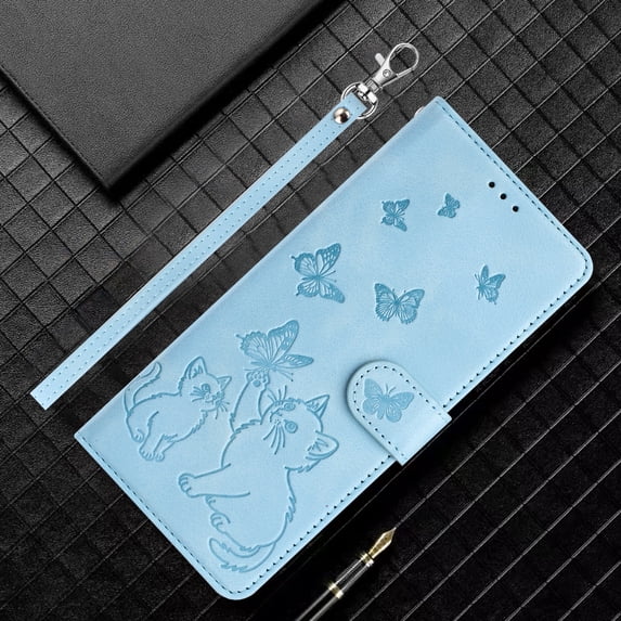 ELEHOLD Wallet Case for Samsung Galaxy S25 Ultra, Cute Cat-Embossed ...