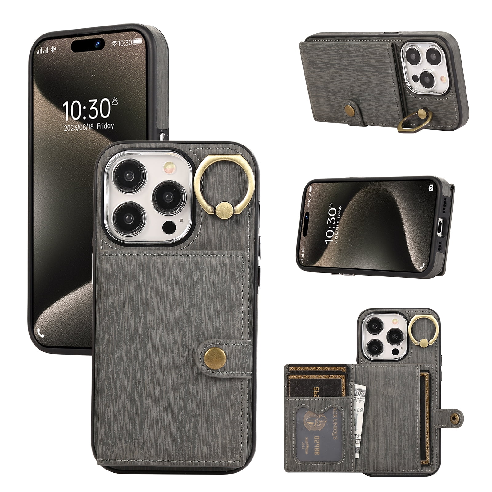 ELEHOLD Wallet Case for iPhone 13 Pro Max Back Card Holders Premium ...