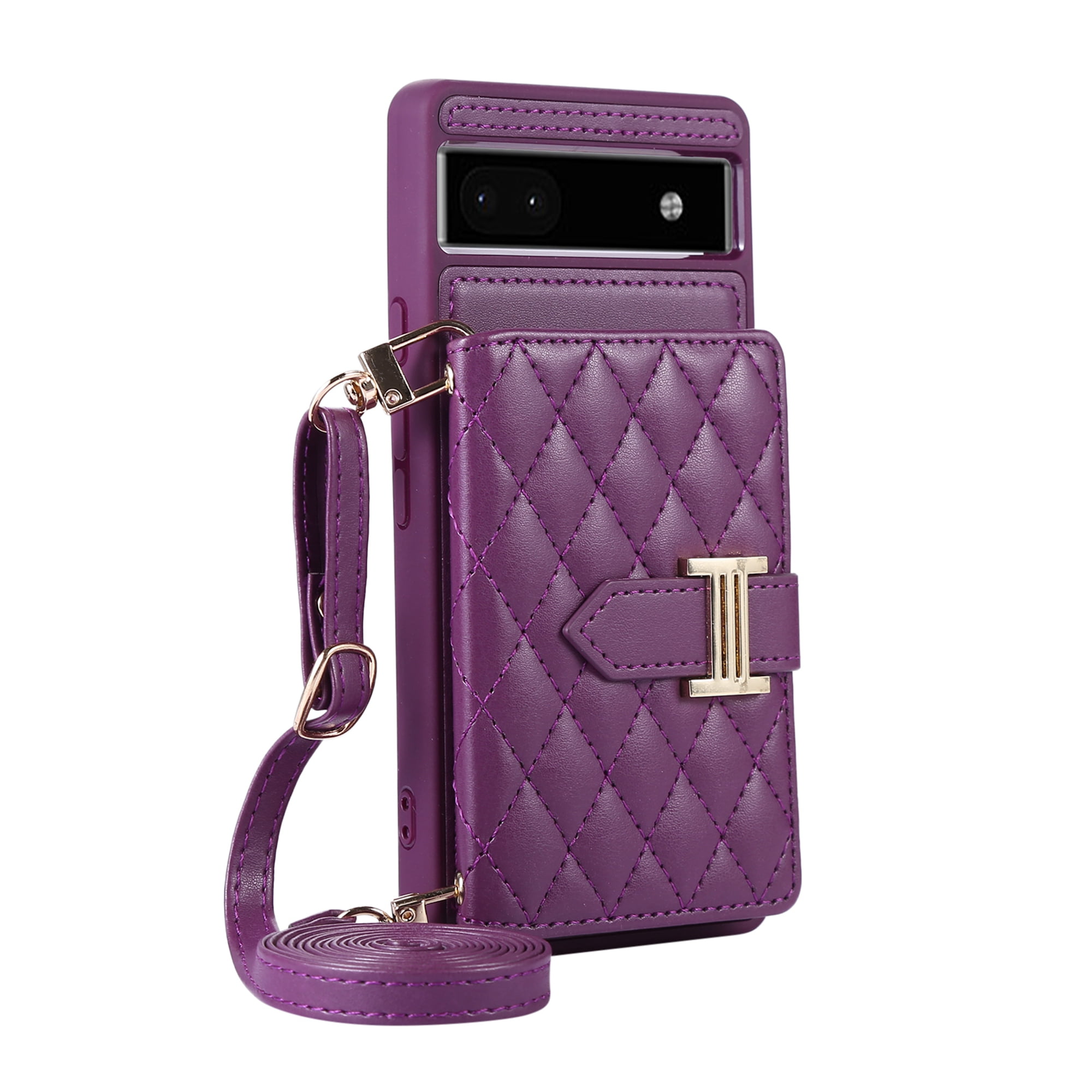 ELEHOLD Wallet Crossbody for Google Pixel 7 Pro Case with Lanyard Wrist ...