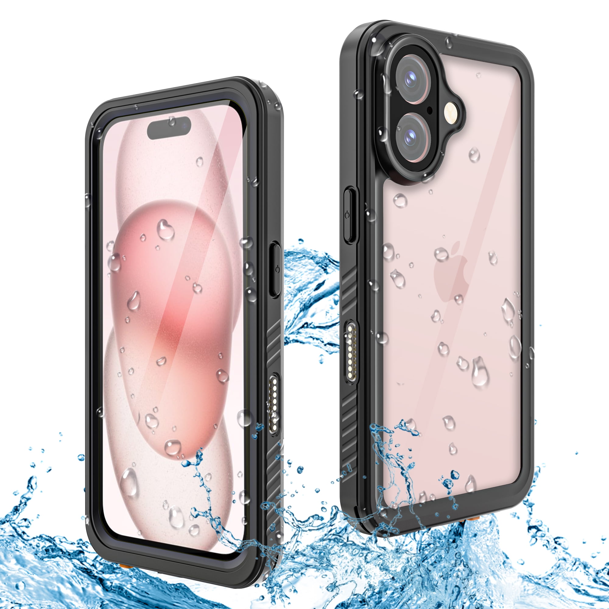 ELEHOLD Waterproof Rugged Case for iPhone 16 ,Built-in Screen Protector ...