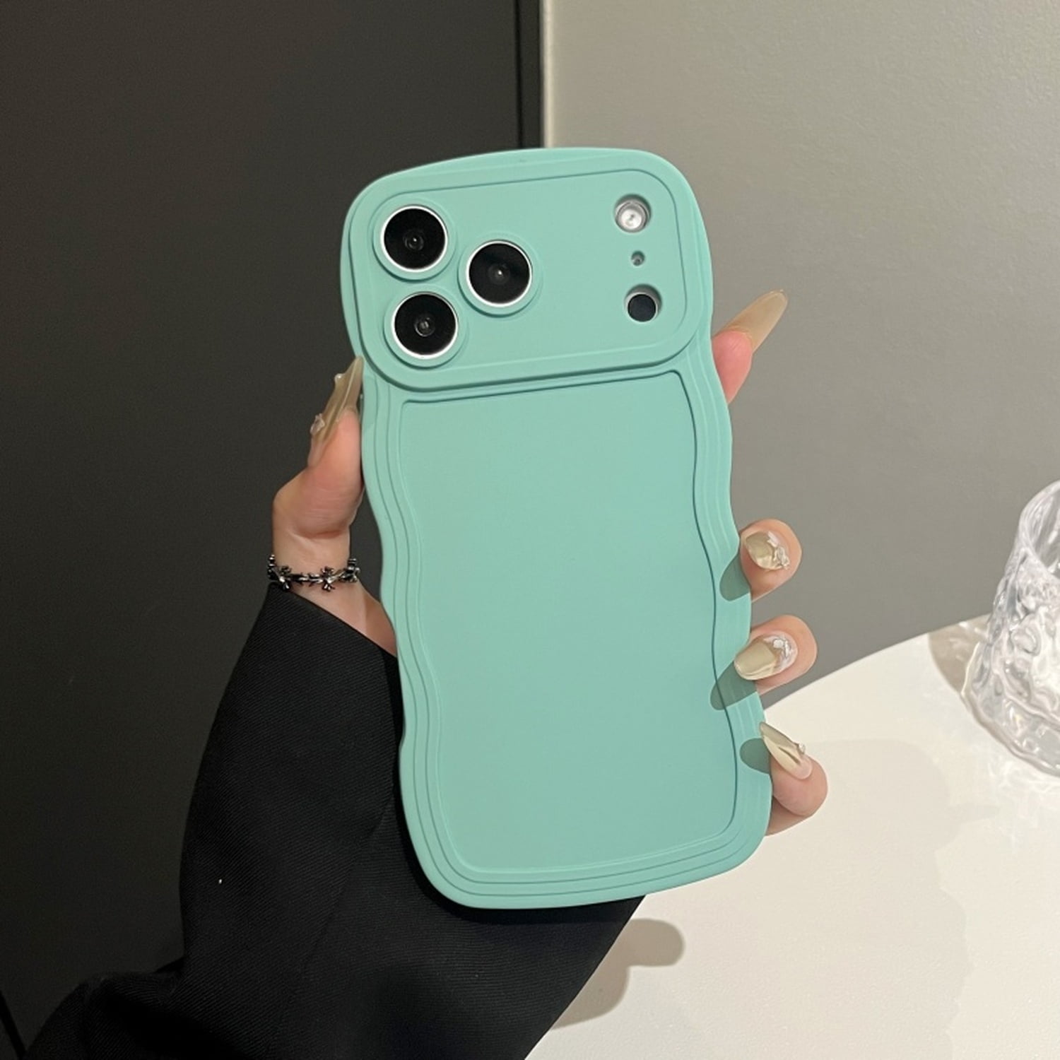 ELEHOLD Wavy Edge Case For Apple iPhone 17, Shock-Absorbent Non-Slip Anti-Scratch Anti ...