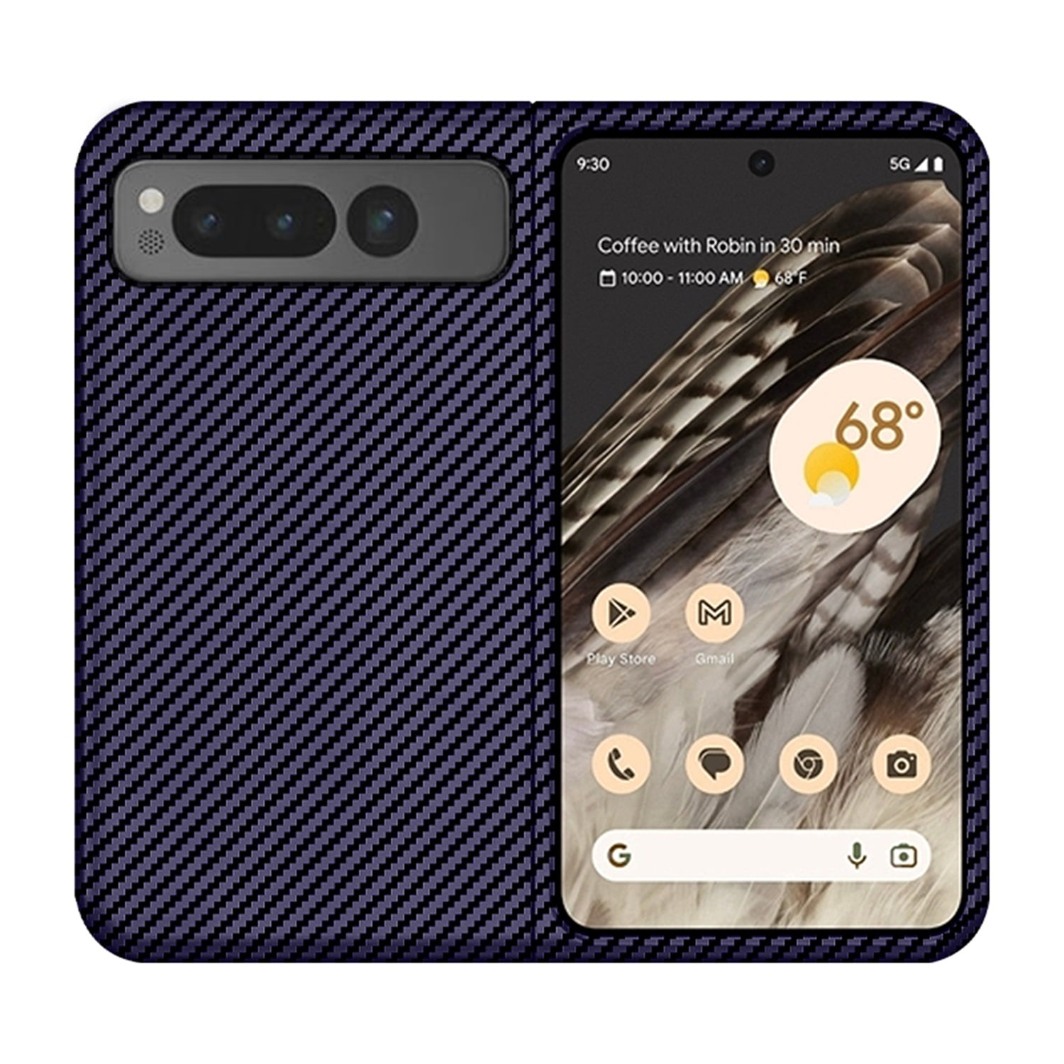 ELEHOLD for Google Pixel Fold Case,Carbon Fiber Texture,Slim ...
