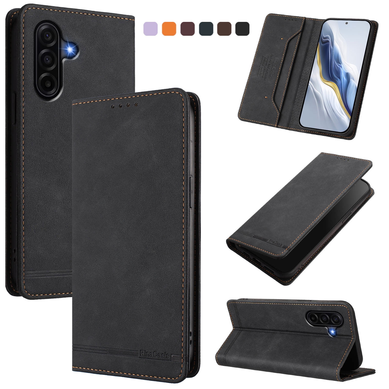 ELEHOLD for Samsung Galaxy A16 5G Wallet Flip Case, Slim Shockproof ...