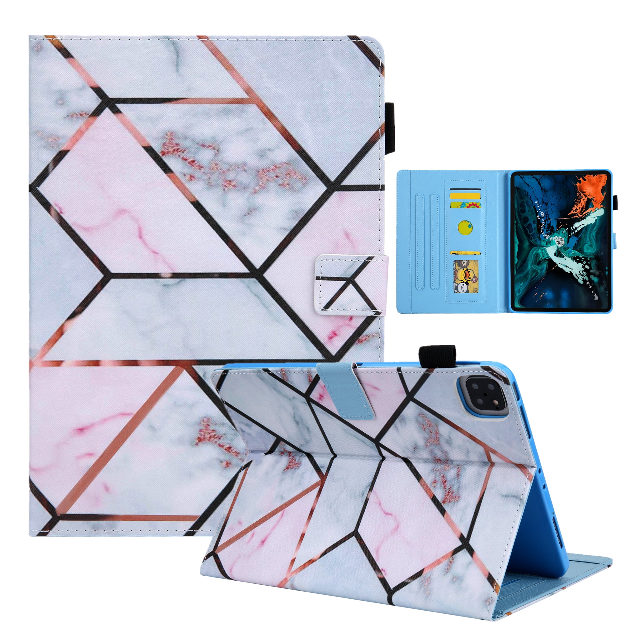 ELEHOLD for iPad Pro 11 inch 2024 Folding Leather Case with Card Slots ...