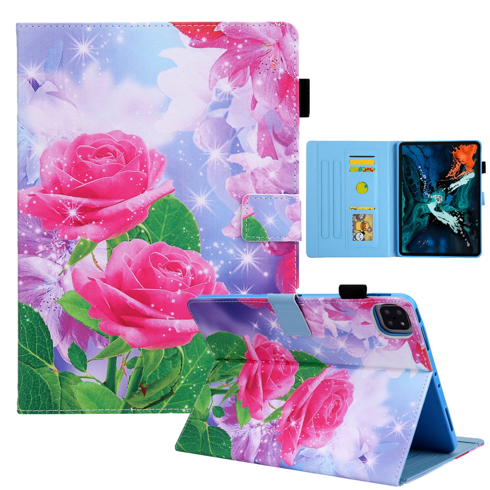 ELEHOLD for iPad Pro 11 inch 2024 Folding Leather Case with Card Slots ...