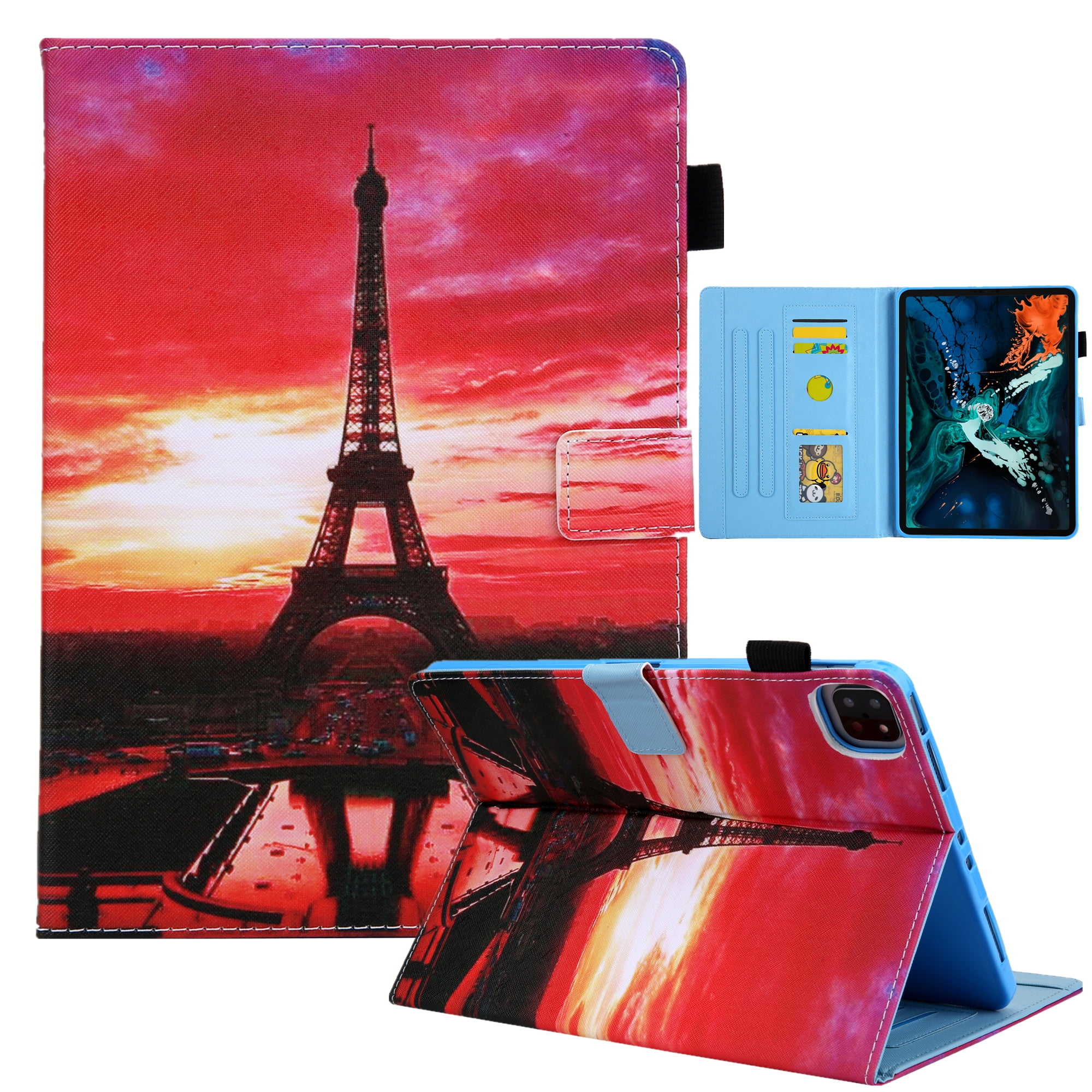 ELEHOLD for iPad Pro 11 inch 2024 Folding Leather Case with Card Slots ...