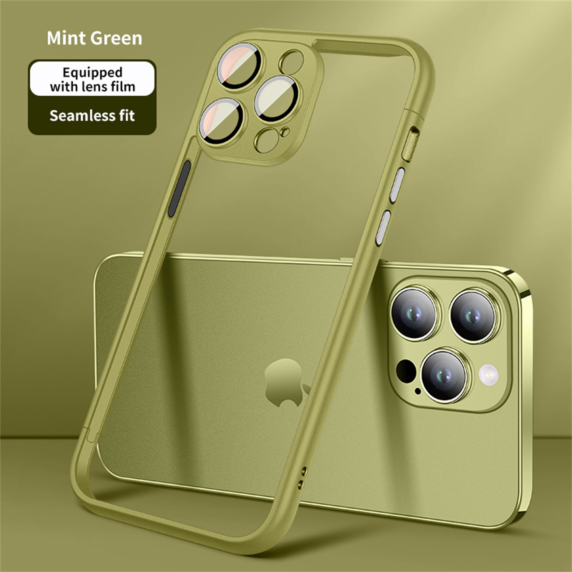 ELEHOLD for iPhone 12 Pro Max Bumper Frame (No Back) Built-in Camera ...