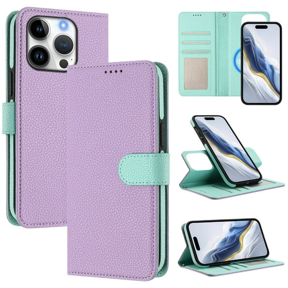 ELEHOLD For iPhone 12 Pro Max Flip Wallet Case, 2-in-1 Detachable ...