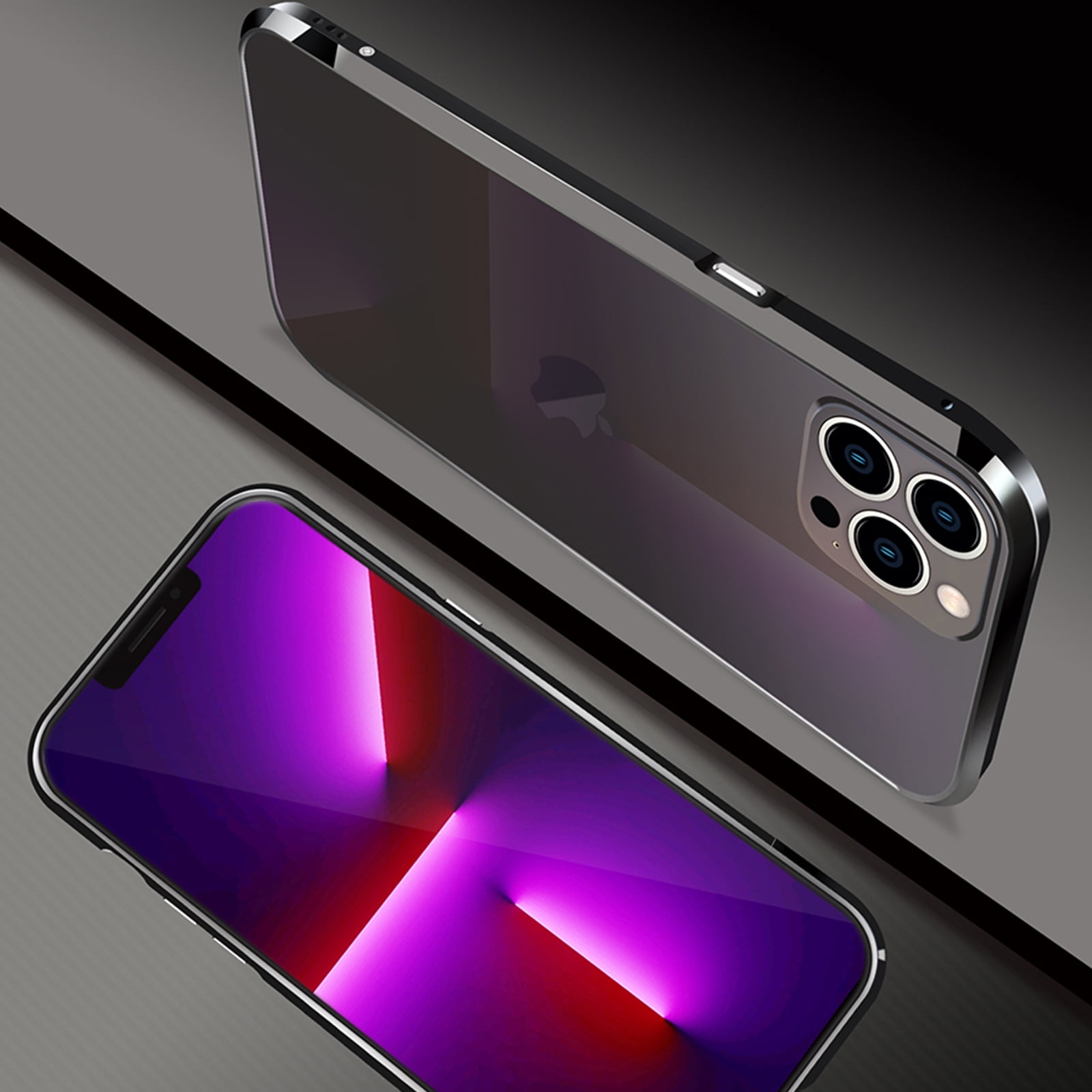 ELEHOLD for iPhone 13 Aluminum Frame Metal Bumper Slim Hard Case, Metal ...