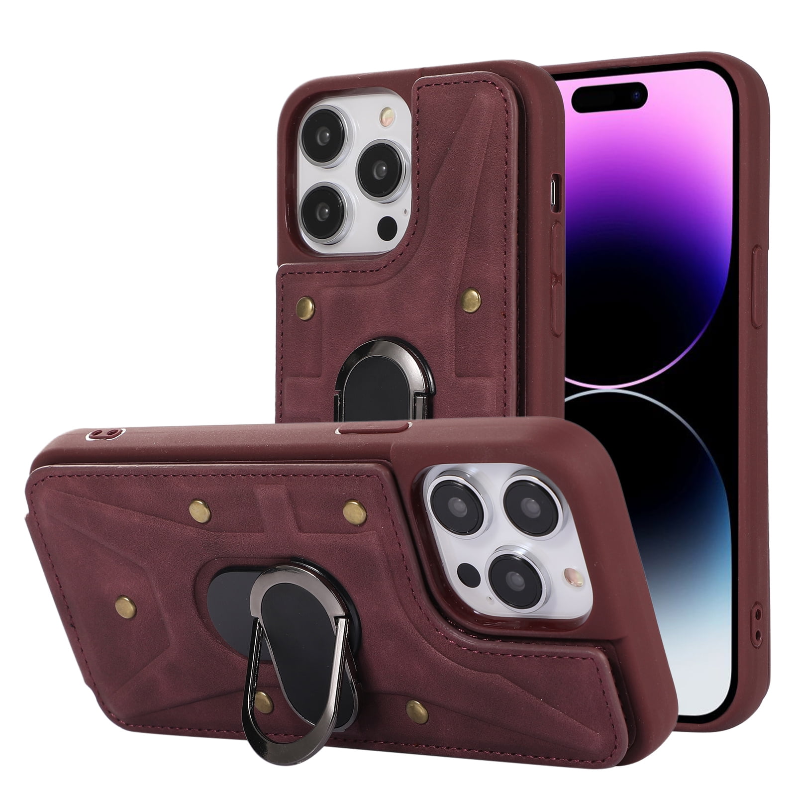 ELEHOLD for iPhone 13 Pro Max Leather Wallet Case,with Card Slots ...