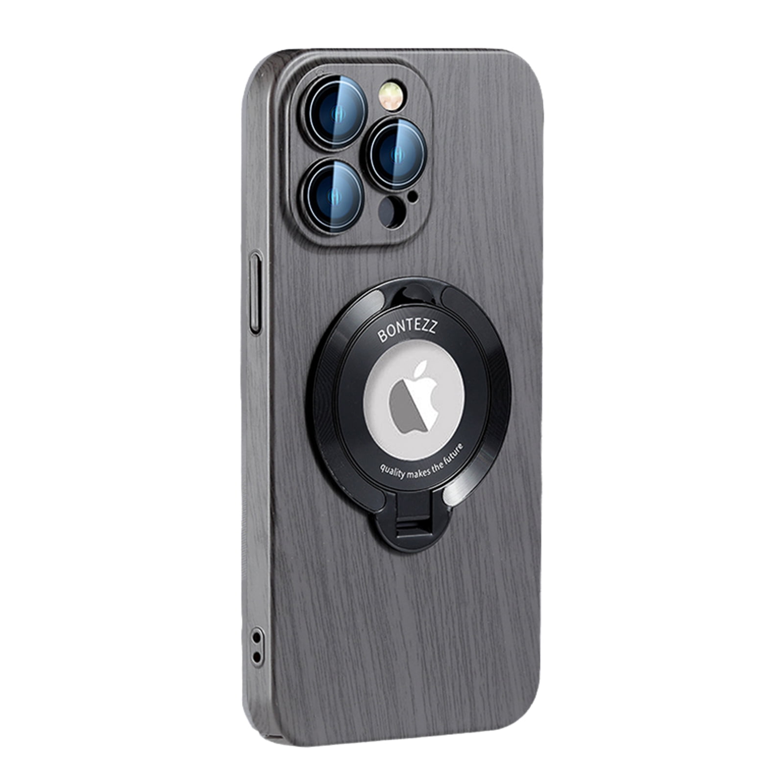 ELEHOLD for iPhone 13 Pro Max Magnetic Case Faux Wood Texture Hard PC ...