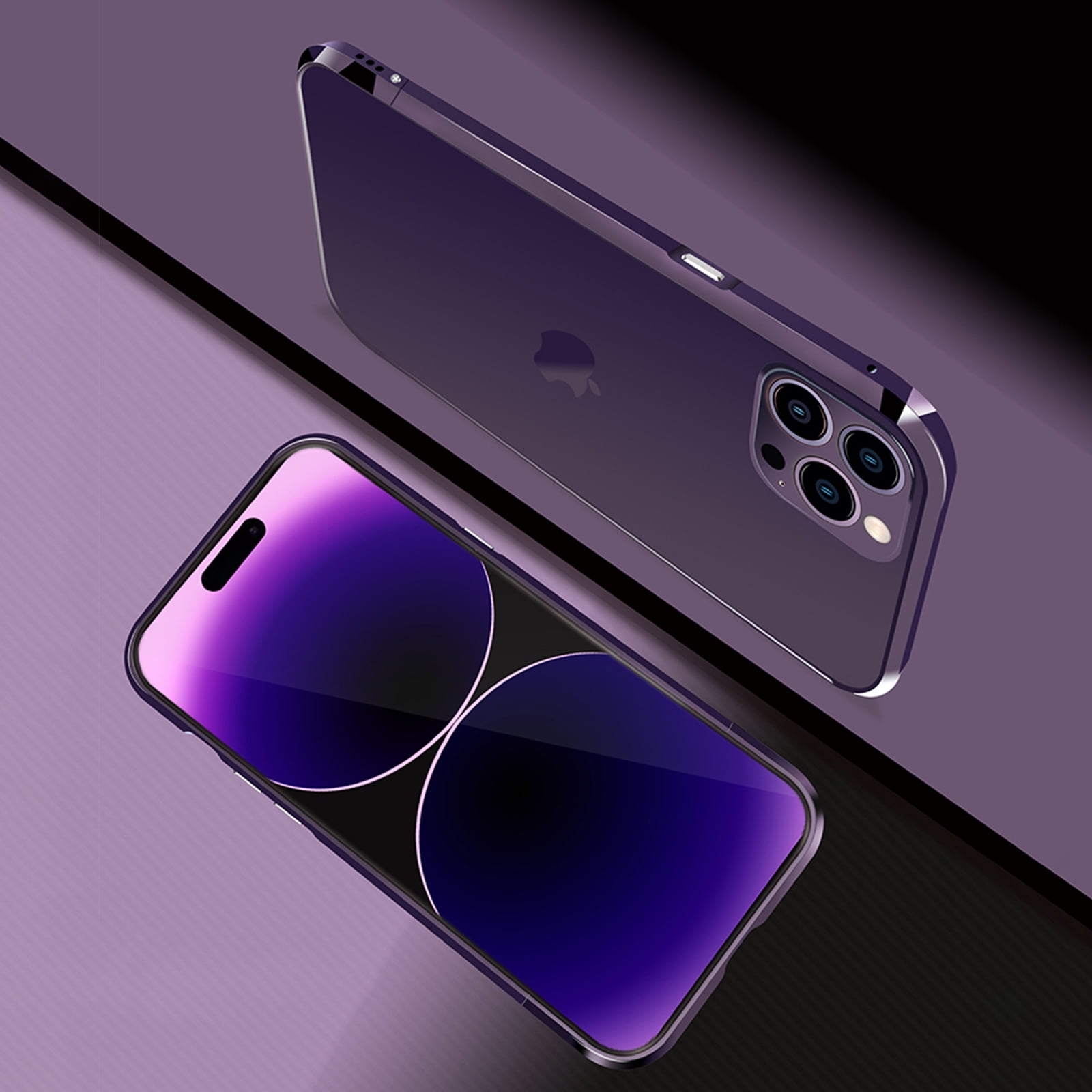 ELEHOLD for iPhone 14 Aluminum Frame Metal Bumper Slim Hard Case, Metal ...