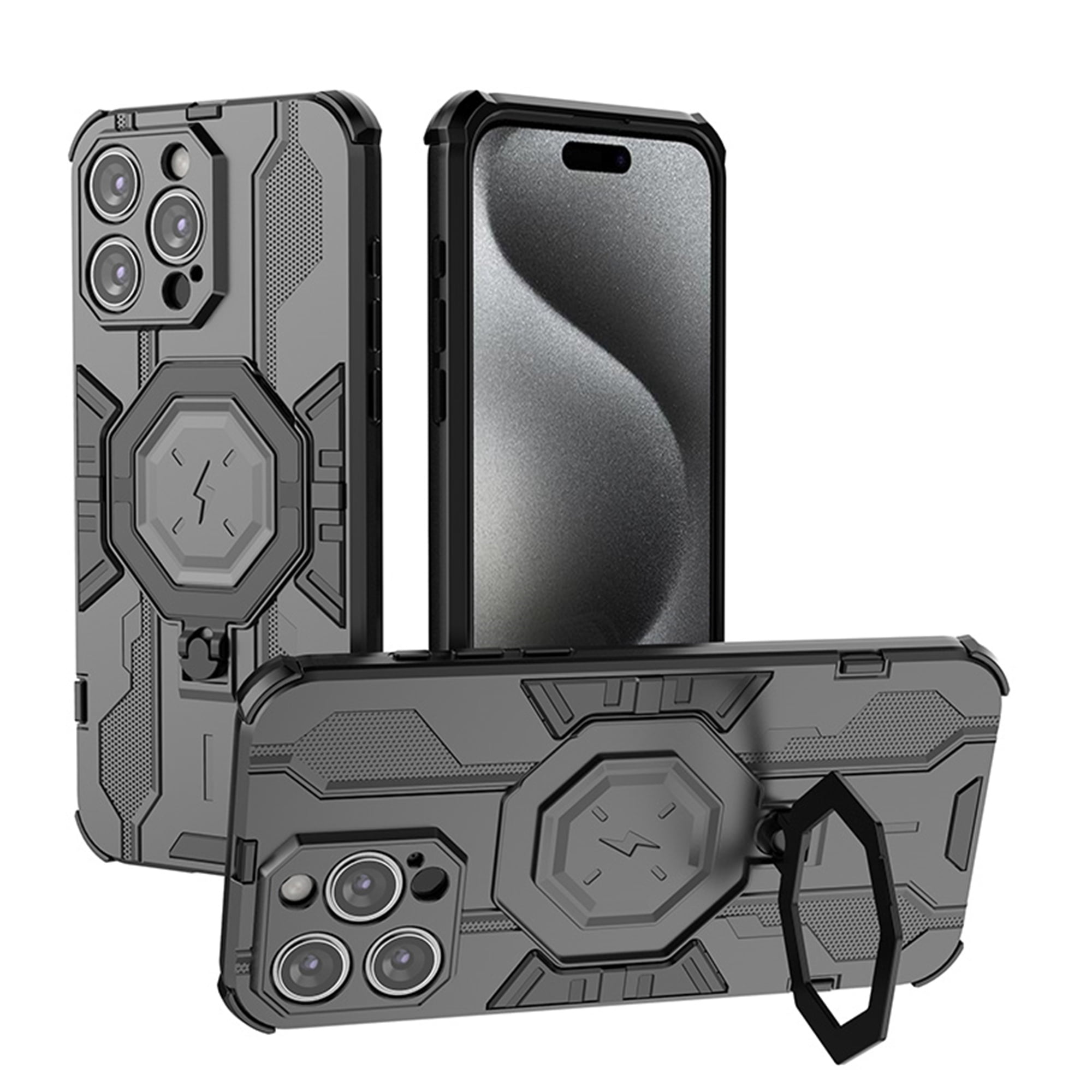 ELEHOLD for iPhone 14 Pro Rugged Magnetic Case Hybrid Armor Cover with ...
