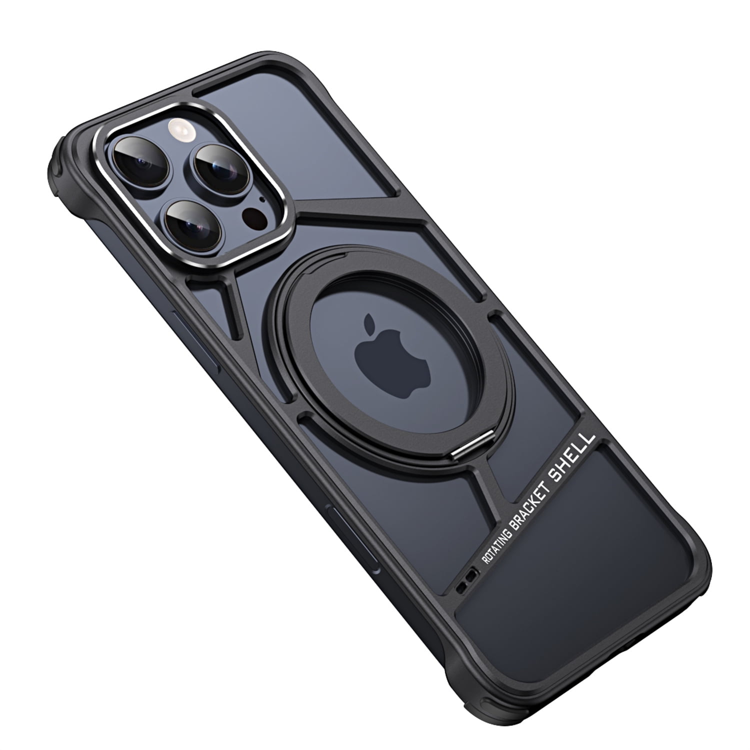 ELEHOLD for iPhone 16 Pro Max Case,Metal Bumper Frameless 360° Rotation ...